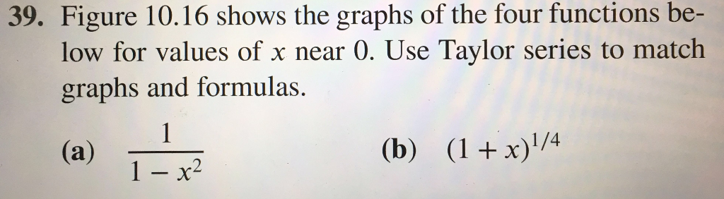 Solved 39. Figure 10.16 shows the graphs of the four | Chegg.com