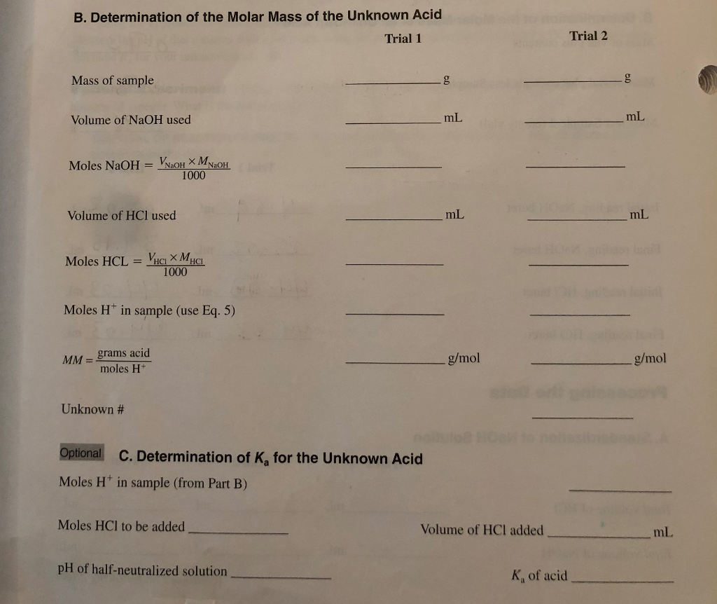 Solved The Standardization of a Basic Solution and the | Chegg.com