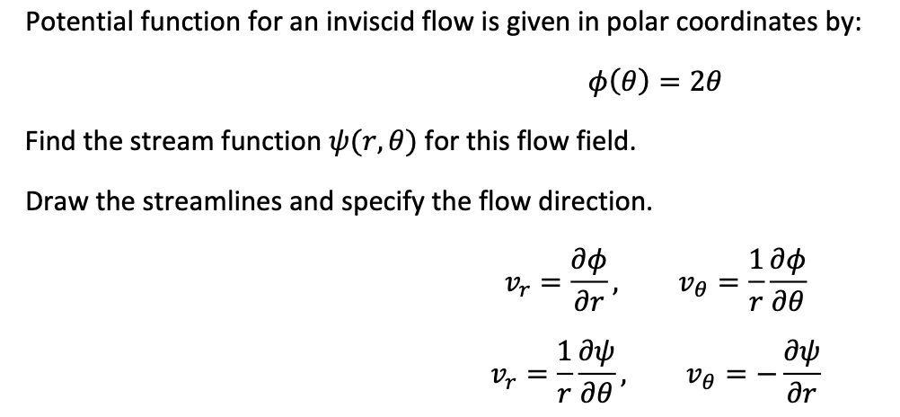Solved Potential function for an inviscid flow is given in | Chegg.com