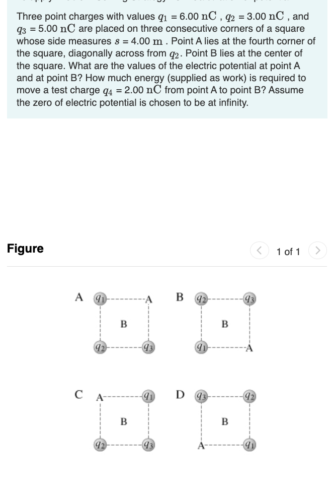 Solved Three point charges with values q1=6.00nC,q2=3.00nC, | Chegg.com
