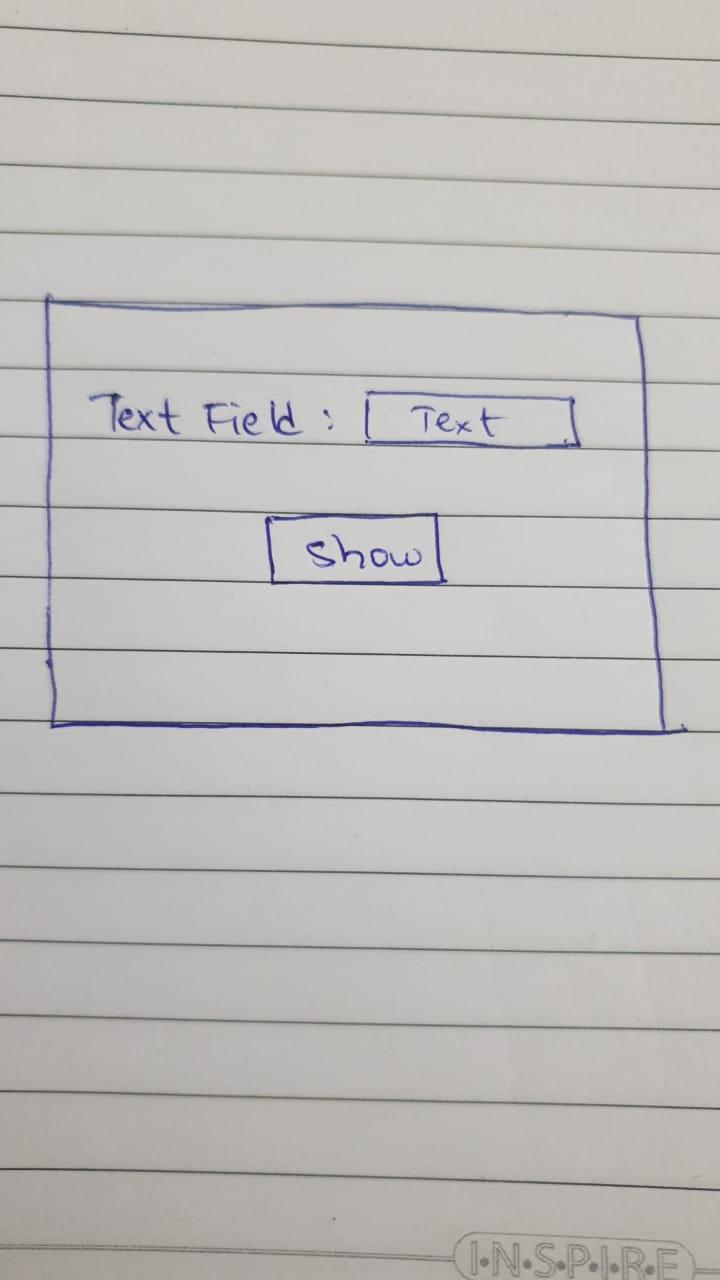 Solved Create a frame with one label, one textbox and a | Chegg.com