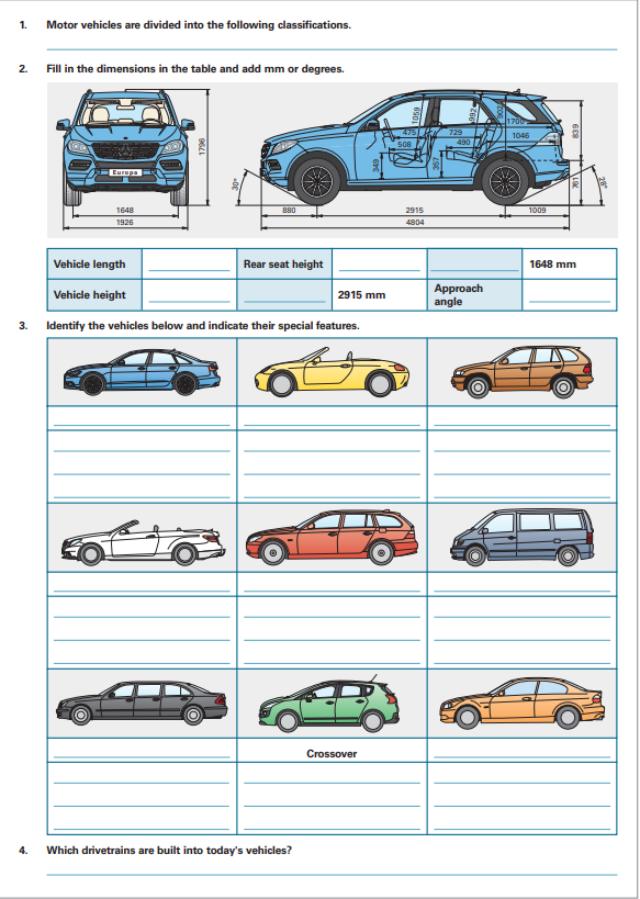 Solved Motor vehicles are divided into the following | Chegg.com