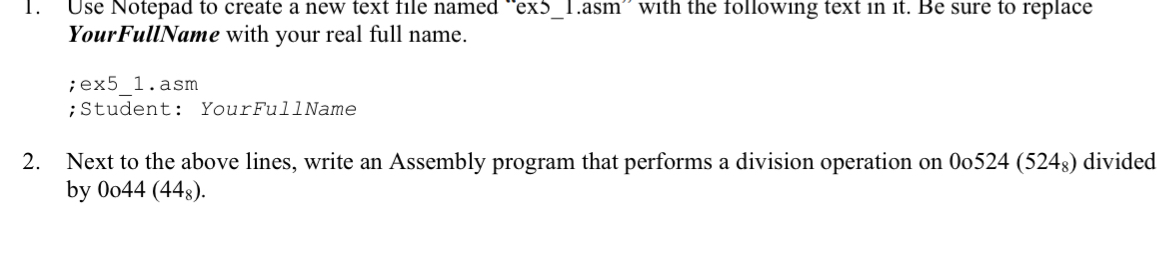 Solved 1. Use Notepad to create a new text file named | Chegg.com