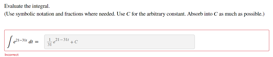 Solved Calculate the integral. (Express numbers in exact | Chegg.com