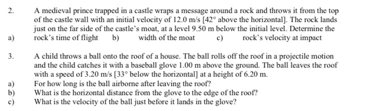 Solved Answers: 2a = 2.43s 2b = 21.6m 2c = 18.3m/s(60.3 | Chegg.com