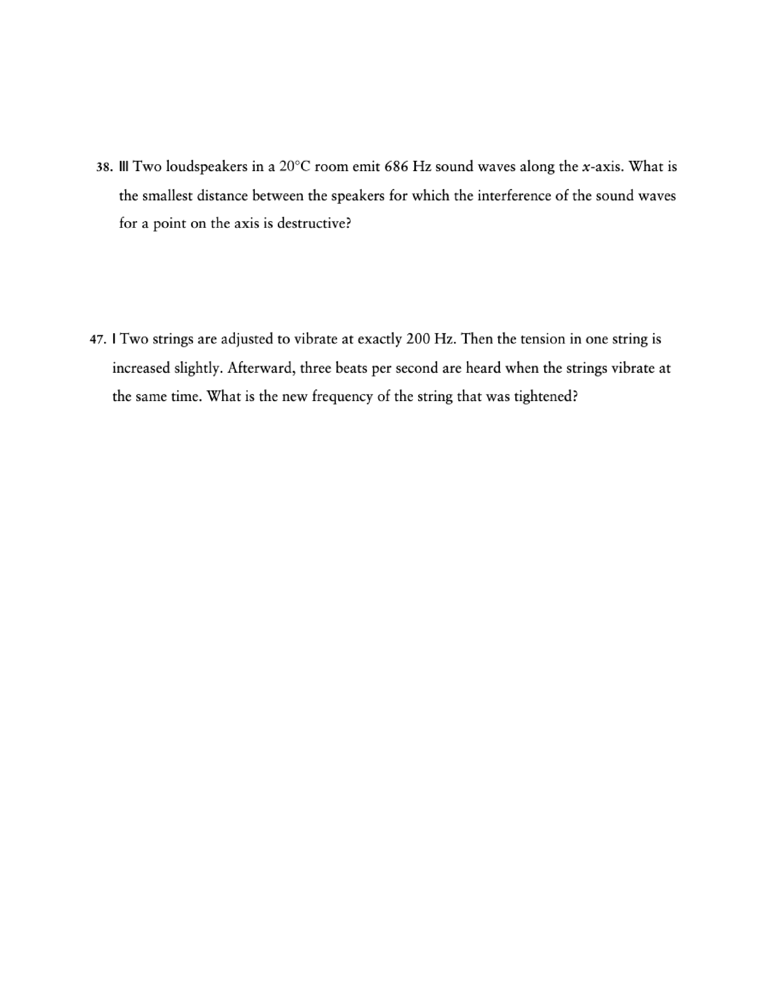 Solved 9. III A 2.0 -m-long string is fixed at both ends and | Chegg.com
