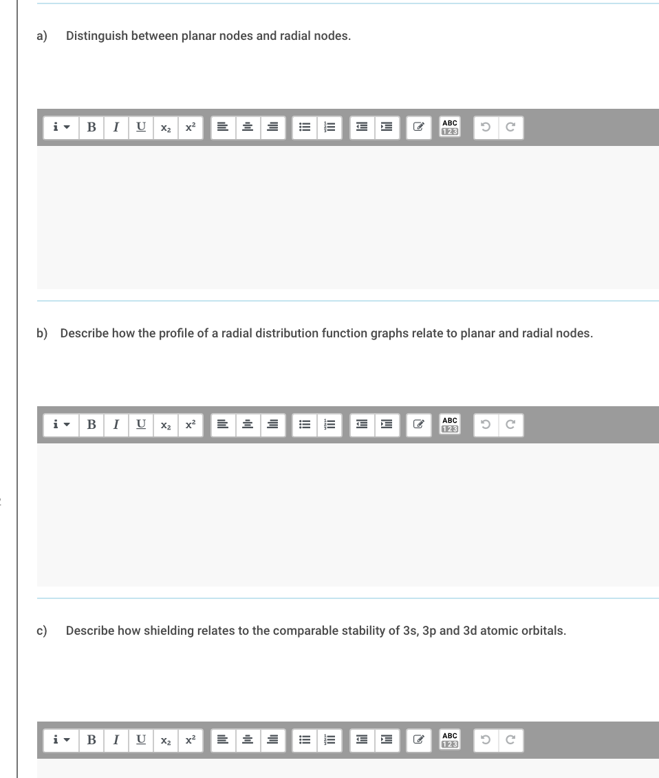 Solved a) Distinguish between planar nodes and radial nodes. | Chegg.com