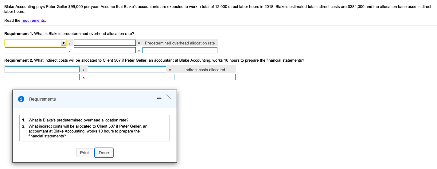 Solved Blake Accounting pays Peter Geller $99,000 per year. | Chegg.com