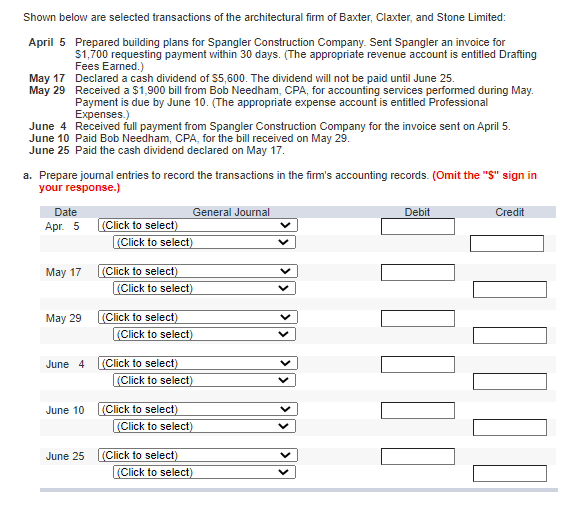 Solved Shown below are selected transactions of the | Chegg.com