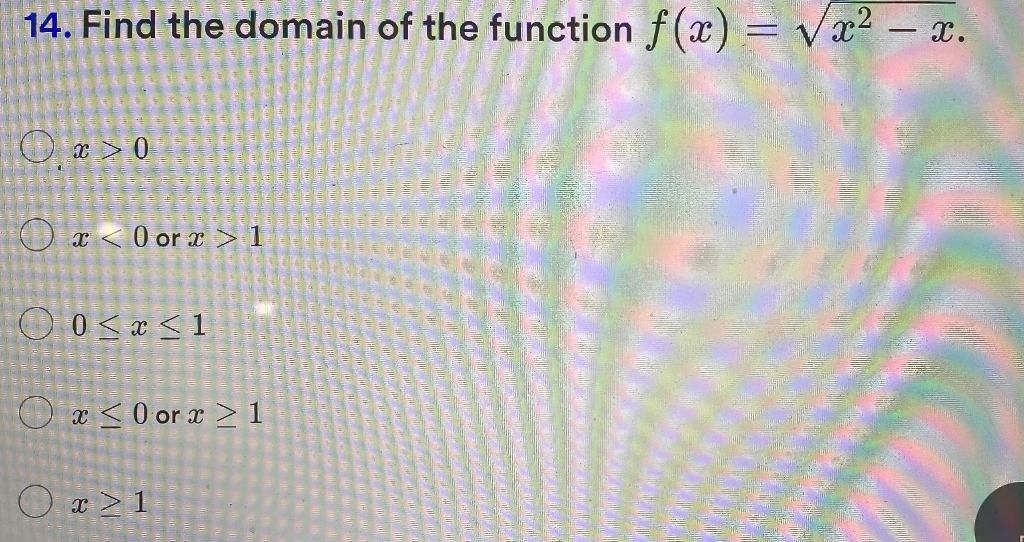 Solved 14. Find the domain of the function f(x) = x2 - 2. 0 | Chegg.com