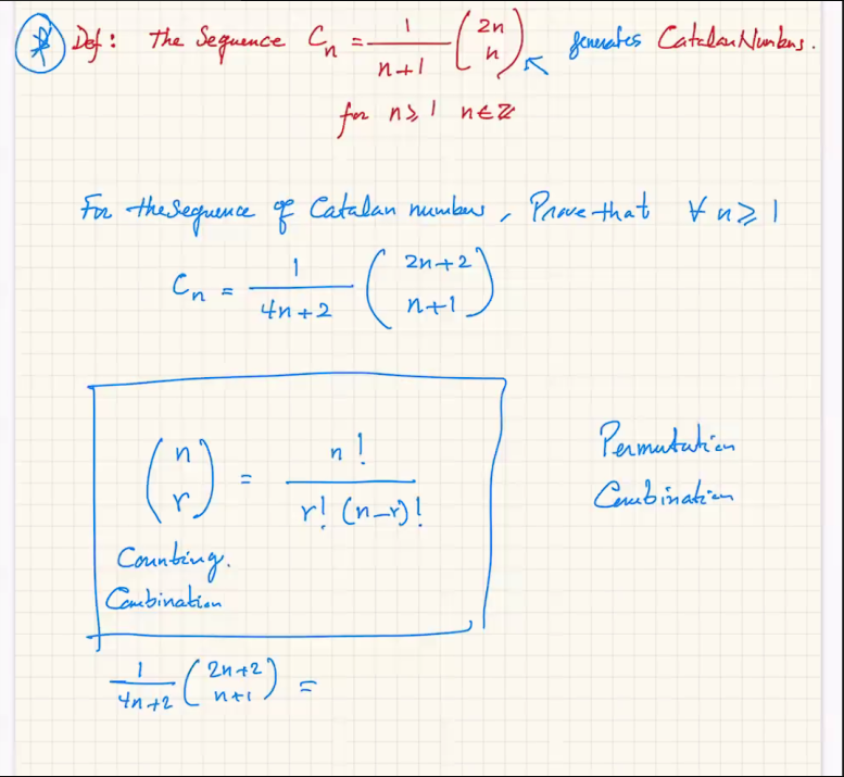 Solved 2n h n+1 (2) Def: The Sequence in : Cn = - 2 | Chegg.com