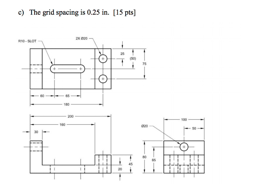 Solved From the Multiview drawings, create an accurate | Chegg.com