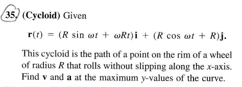 Solved 35, (Cycloid) Given This cycloid is the path of a | Chegg.com