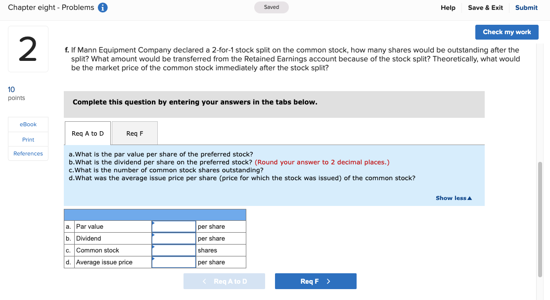 Note: The market value per share of the common stock | Chegg.com