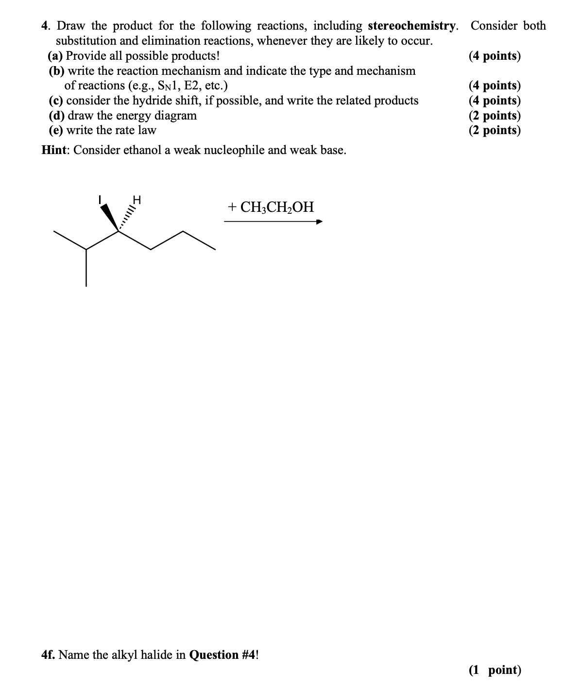Solved Draw The Product For The Following Reactions