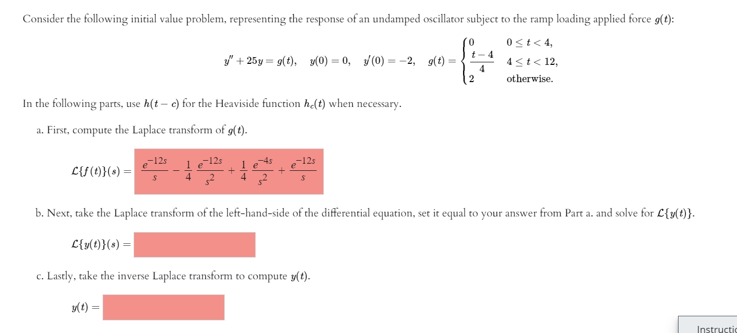 Solved Consider the following initial value problem, | Chegg.com