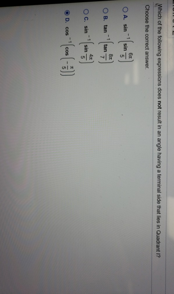 Solved Which of the following expressions does not result in | Chegg.com