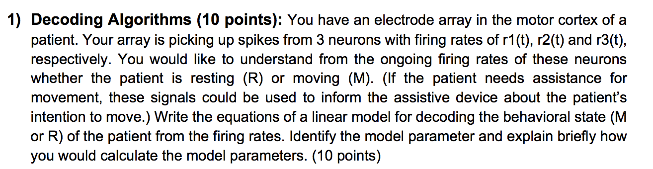 1) Decoding Algorithms (10 points): You have an | Chegg.com