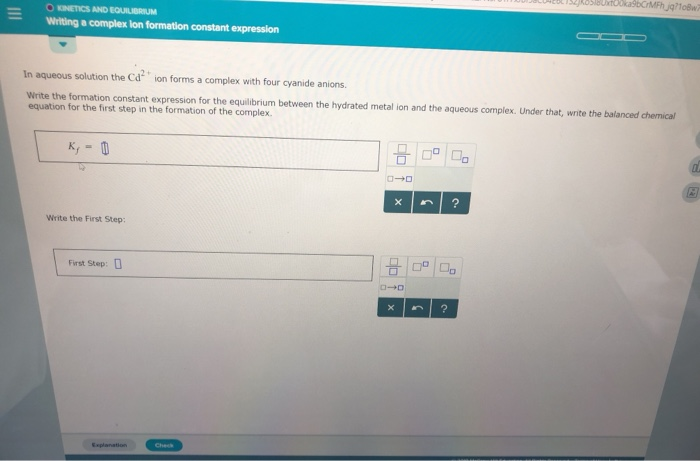 Solved O KINETICS AND EQUILIBRIUM Writing a complex lon | Chegg.com