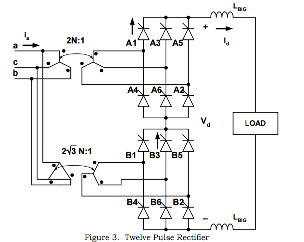 Consider a twelve pulse rectifier as shown in the | Chegg.com