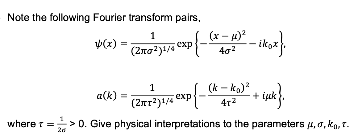 Solved Note the following Fourier transform pairs, | Chegg.com