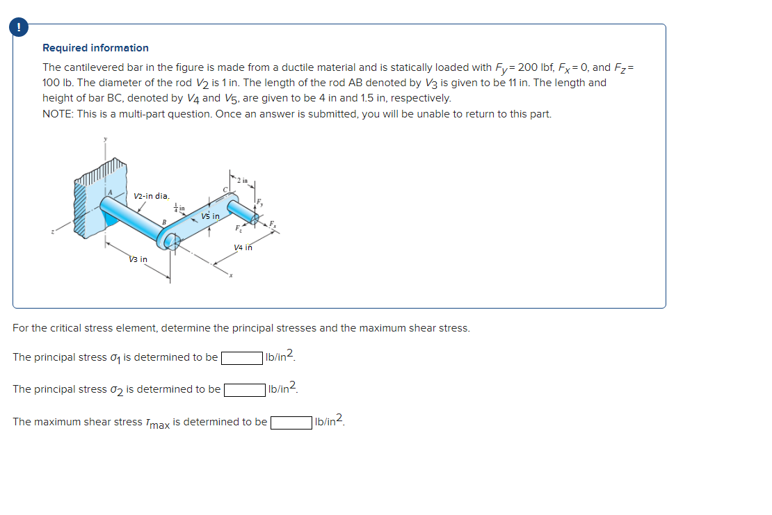 [solved] Required Information The Cantilevered Bar In The
