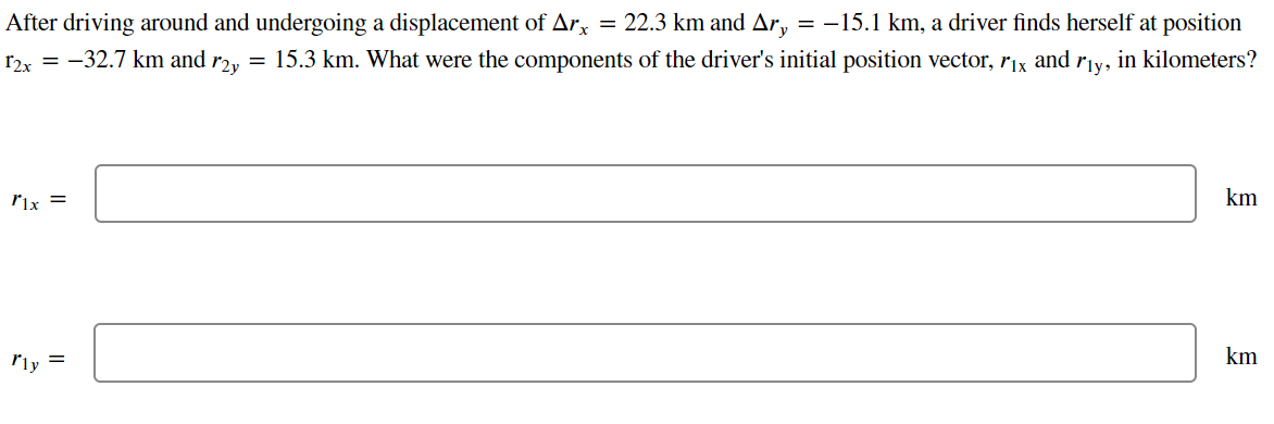 Solved After driving around and undergoing a displacement of | Chegg.com