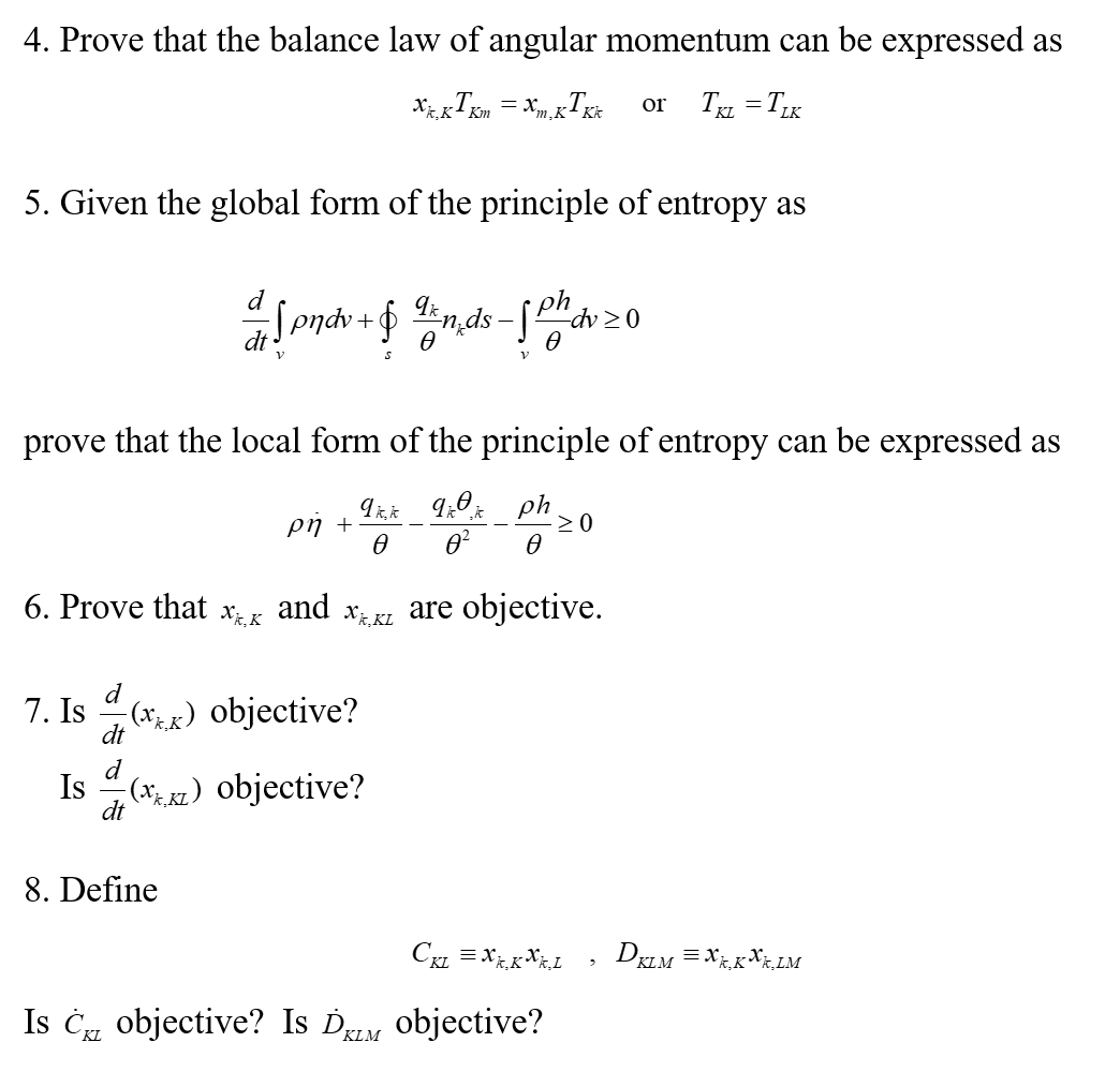 Solved 4. Prove that the balance law of angular momentum can | Chegg.com