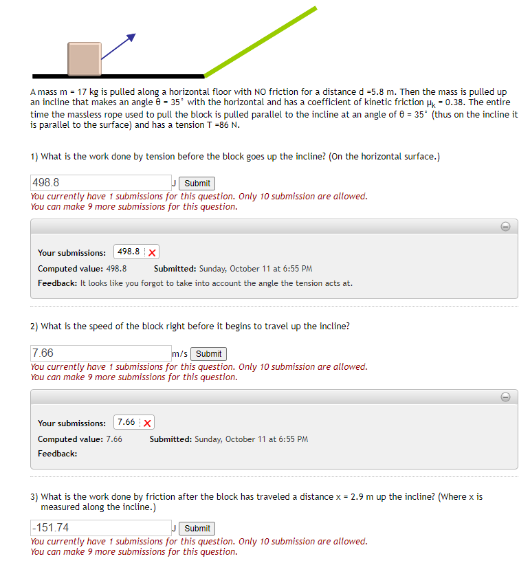 Solved A mass m = 17 kg is pulled along a horizontal floor | Chegg.com