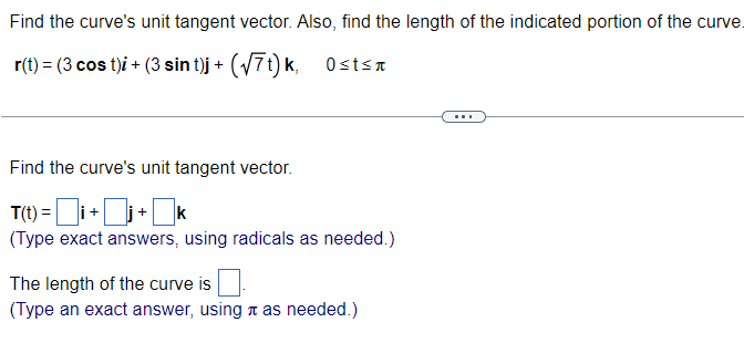 Solved Find the curve's unit tangent vector. Also, find the | Chegg.com