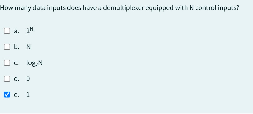 How many data inputs does have a demultiplexer | Chegg.com