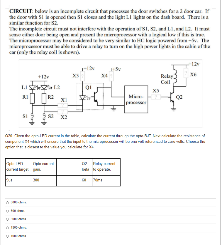 CIRCUIT: below is an incomplete circuit that | Chegg.com