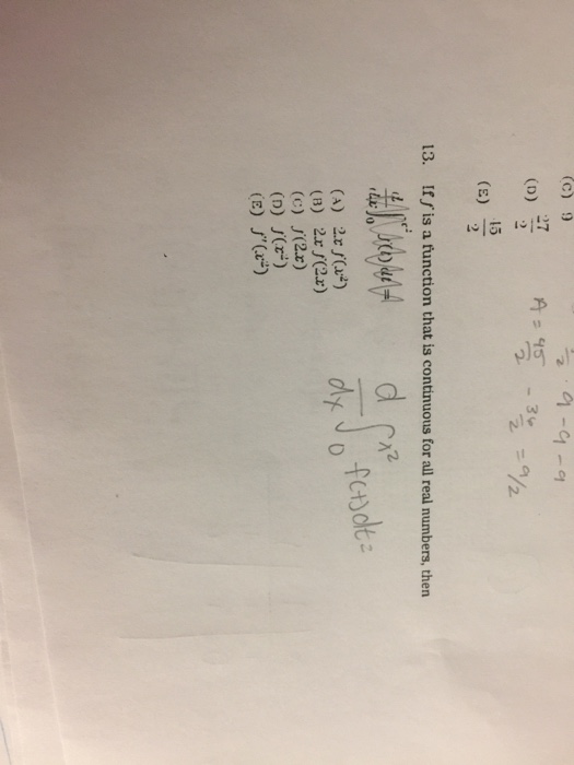 Solved If f is a function that is continuous for all real | Chegg.com