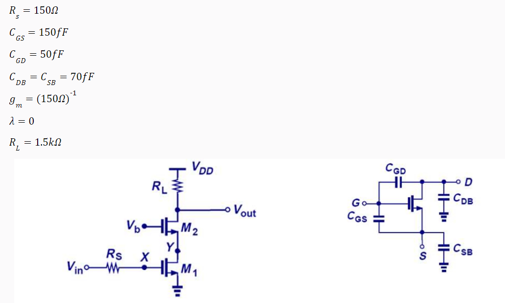 For the following parameters, Miller's theory is used | Chegg.com