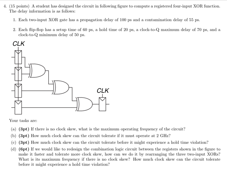 Solved 4. (15 ﻿points) ﻿A student has designed the circuit | Chegg.com