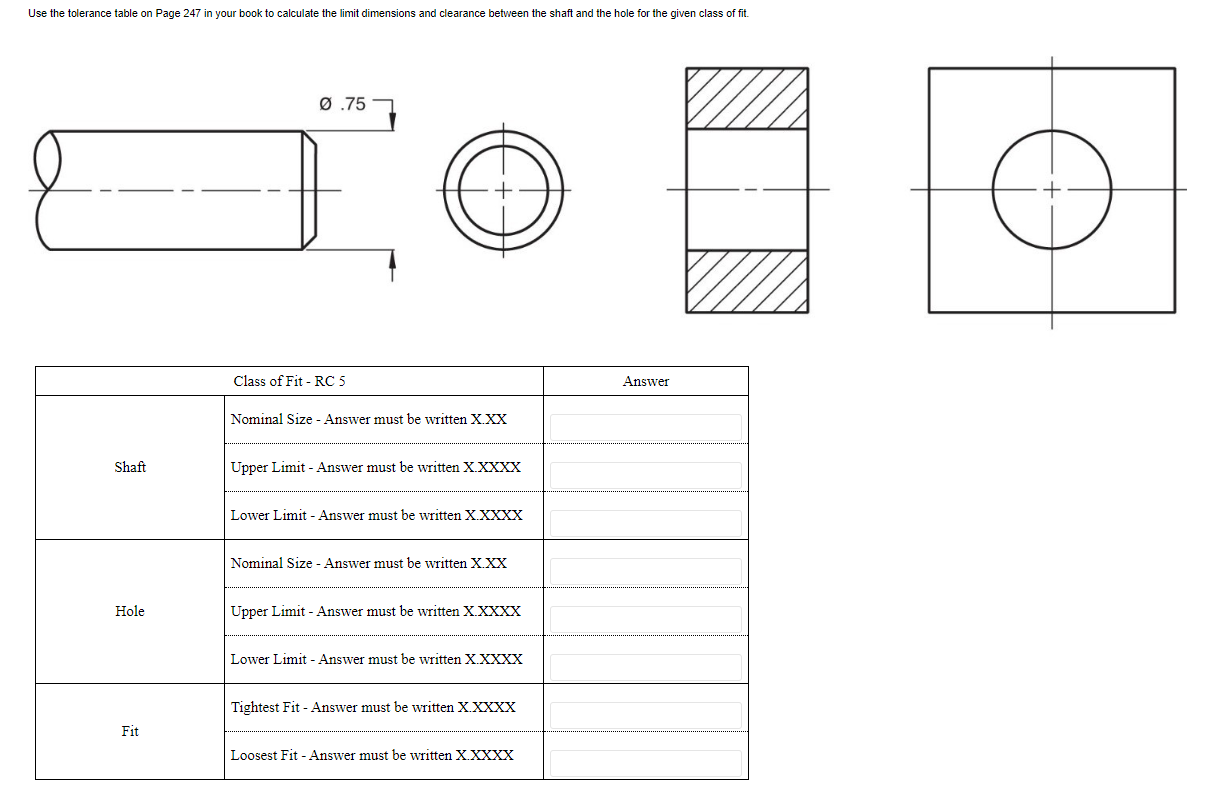 Solved Nominal Size - Answer must be written X.XX Upper | Chegg.com