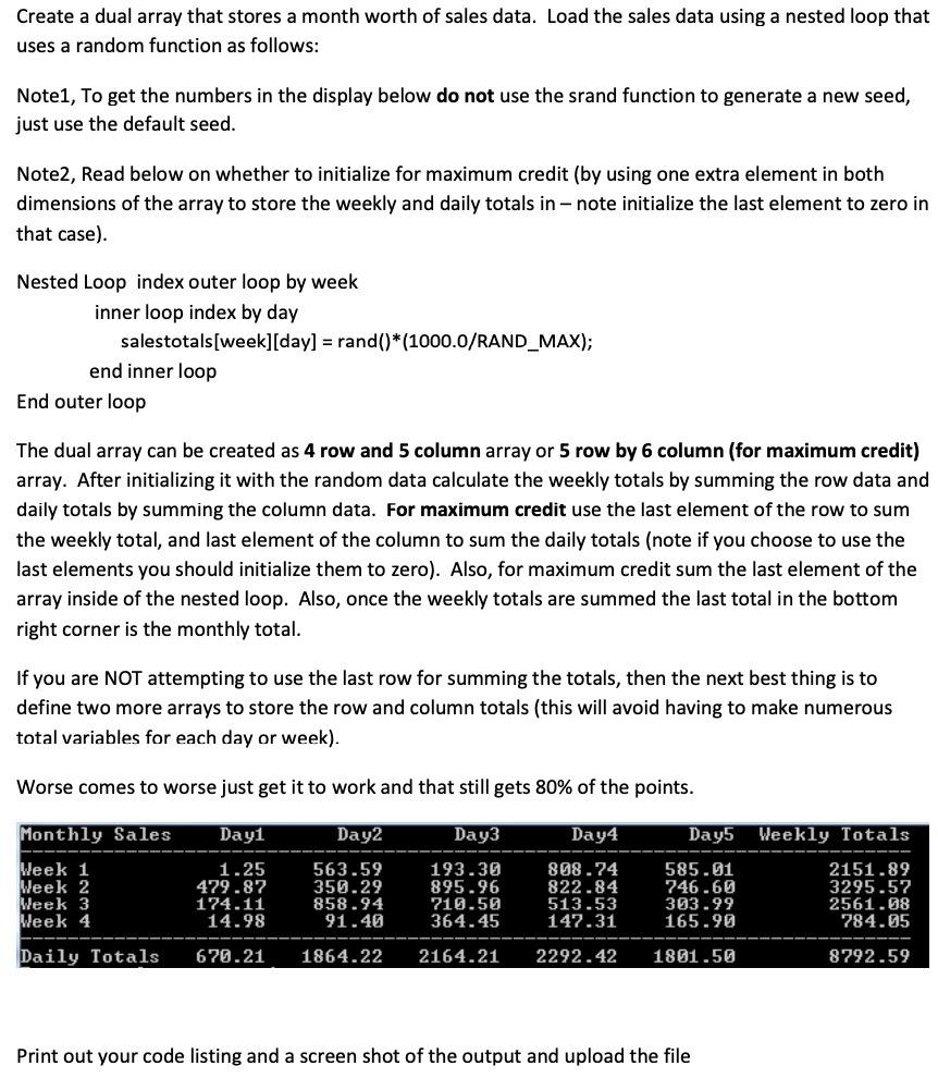 Solved uses a random function as follows: Note1, To get the | Chegg.com