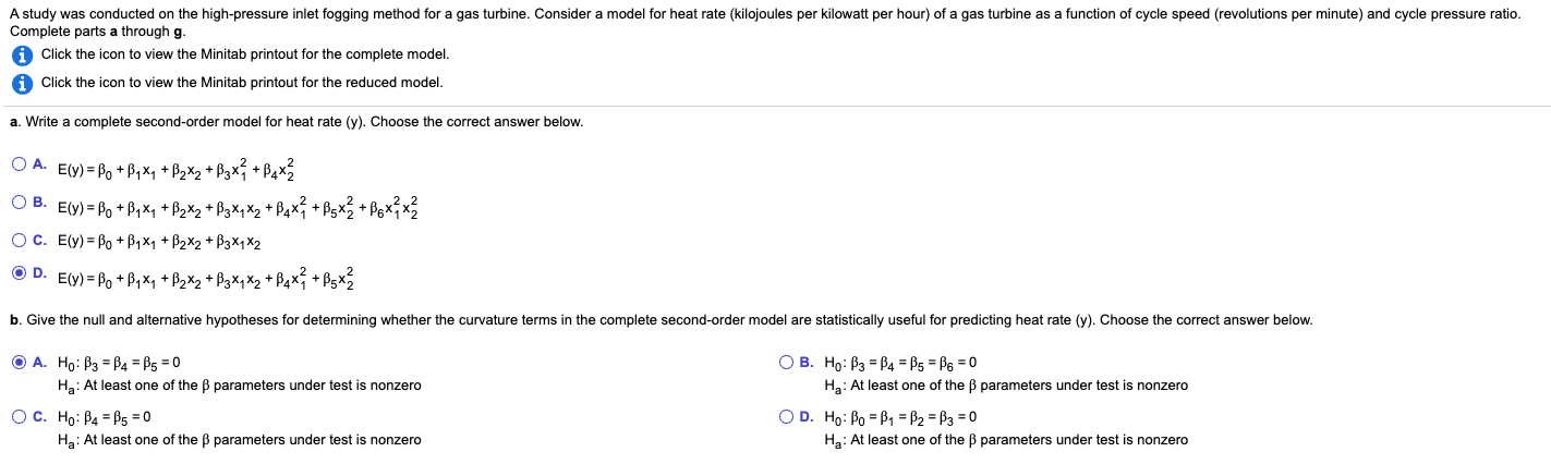 Solved A study was conducted on the high-pressure inlet | Chegg.com