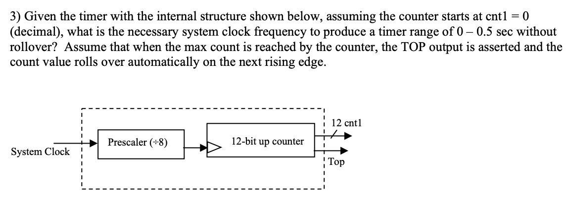 Solved 3) Given the timer with the internal structure shown | Chegg.com