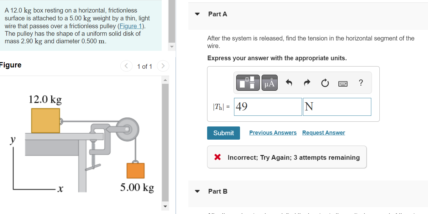 Solved A 12.0 kg box resting on a horizontal, frictionless | Chegg.com