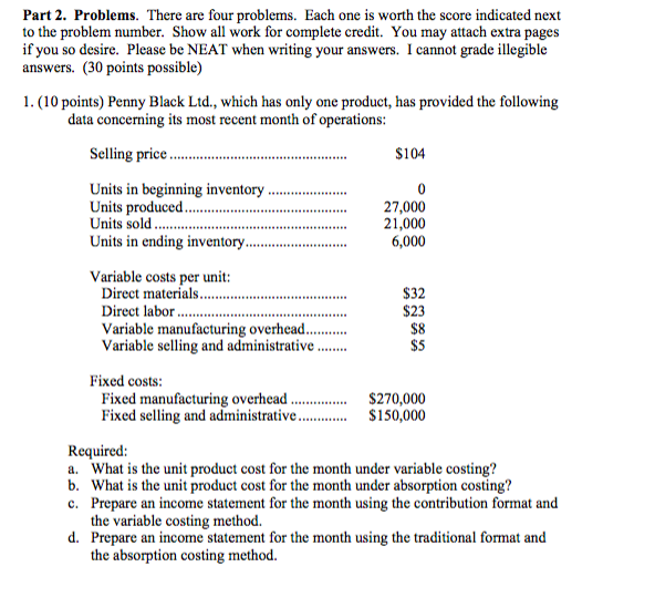 Solved Part 2. Problems. There are four problems. Each one | Chegg.com