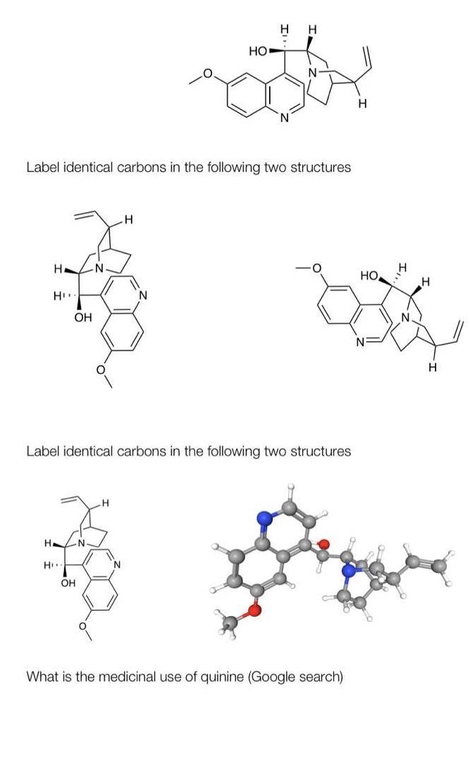 Solved Label identical carbons in the following two | Chegg.com
