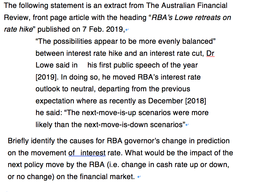 Solved The following statement is an extract from The | Chegg.com