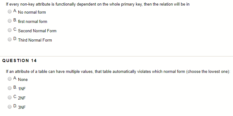 Solved If every non-key attribute is functionally dependent | Chegg.com