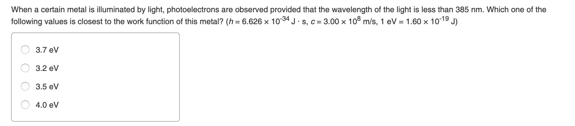 Solved When a certain metal is illuminated by light, | Chegg.com