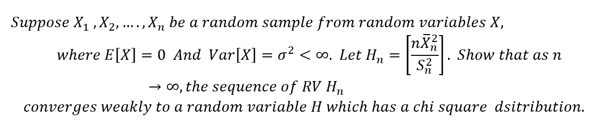 Solved Suppose X1,X2,…,Xn be a random sample from random | Chegg.com