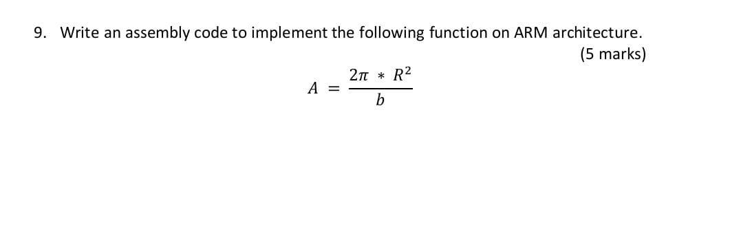 Solved 9. Write an assembly code to implement the following | Chegg.com