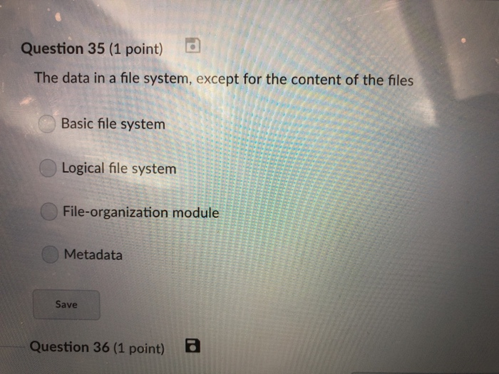 Question 38 (1 point) The file-allocation table (FAT) | Chegg.com