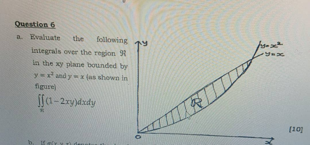 Solved Question 6a. ﻿Evaluate the followingintegrals over | Chegg.com
