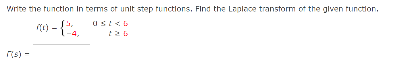 Solved Write the function in terms of unit step functions. | Chegg.com
